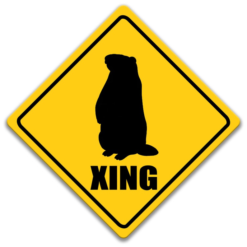 Groundhog Metal Sign, Groundhog Warning, Campsite Welcome Sign ...