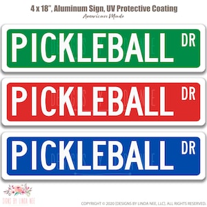 Pickleball Sign, Pickleball Gift, Pickleball Street Sign, Pickleball ...