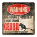 Funny Gerbil Sign, Highly Trained Gerbil Metal Warning Sign - Etsy