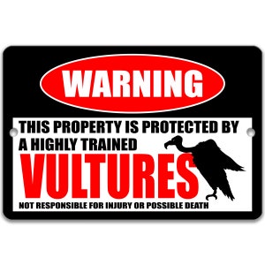 Vulture Metal Sign, Vultures Warning, Birdwatcher Gifts, Vulture Decor ...