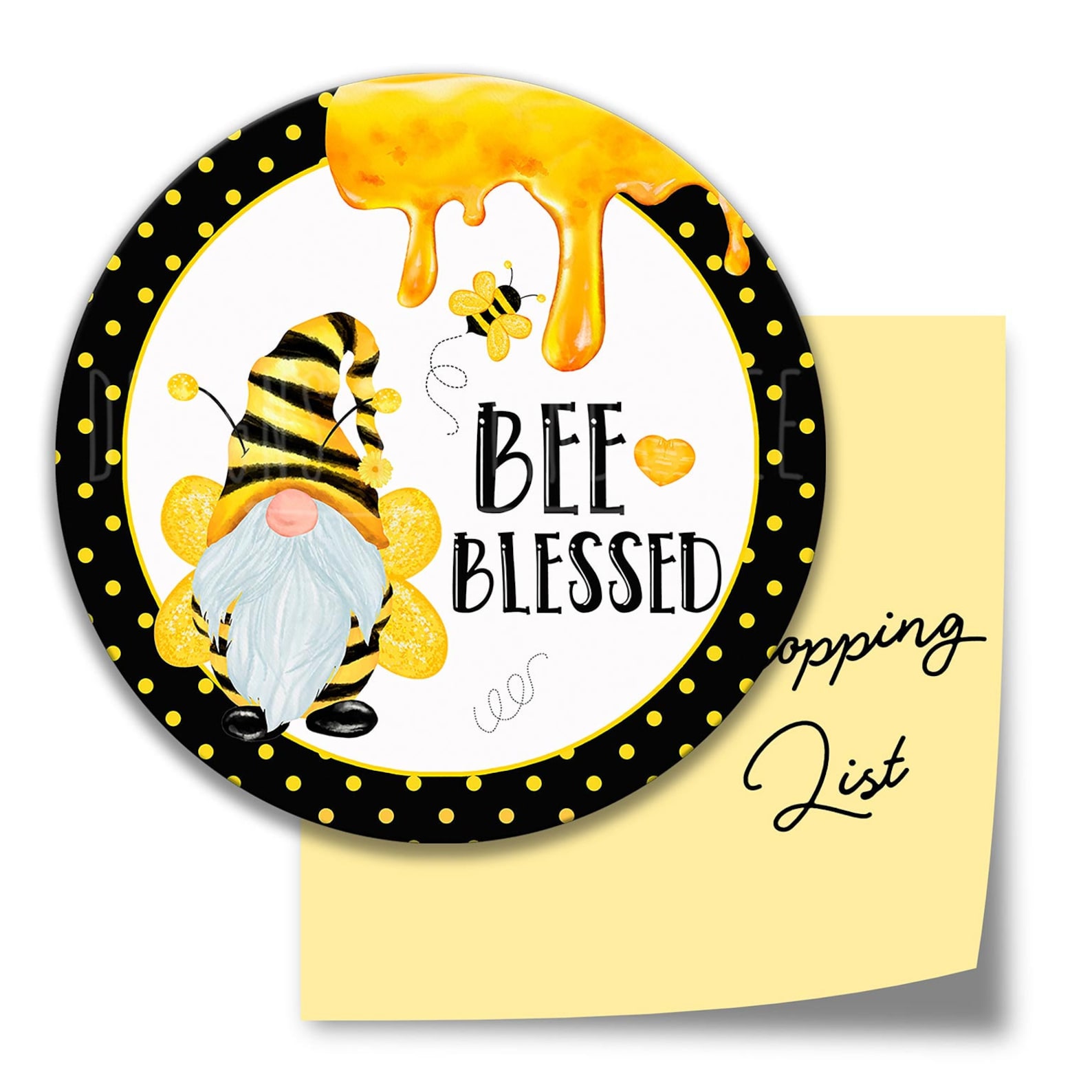 Bee Blessed Sign, Bee Blessed Wreath Sign, Gnome Bee Sign, Spring Sign ...