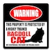 Funny Ragdoll Cat Sign Cat Warning Sign Cat Novelty Sign Cat Decor Cat ...