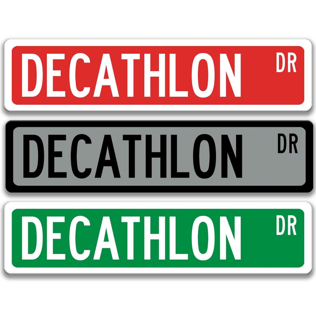 Decathlon Sign, Track and Field Gift, Track and Field Wall Decor, Track ...