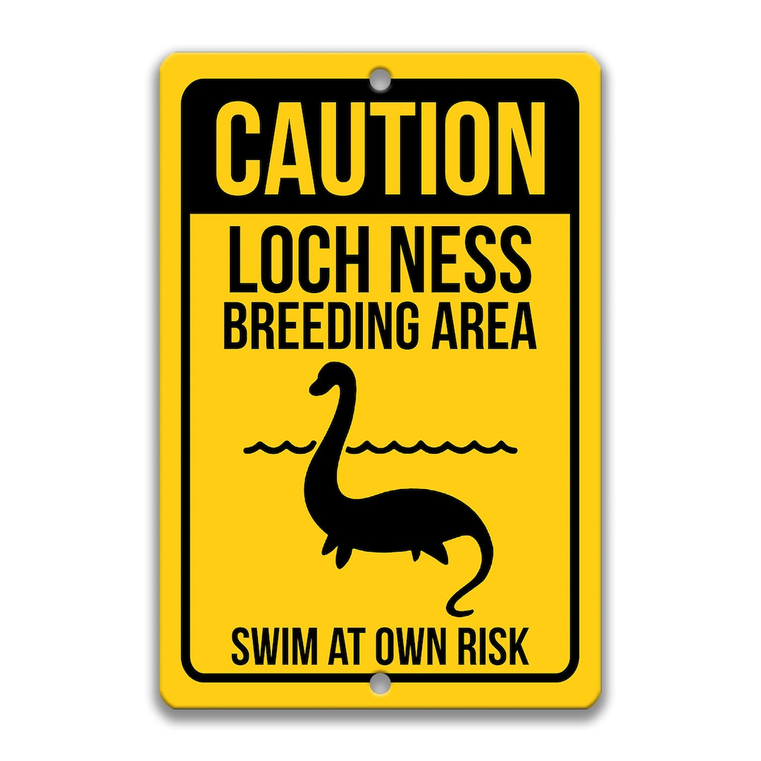 Loch Ness Monster Sign, Nessie Cryptid Decor Gift, Loch Ness Area, Sea ...
