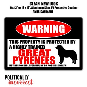 Great Pyrenees Sign Funny Dog Sign No Trespassing Sign Dog | Etsy