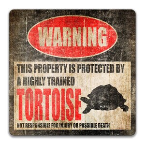 Tortoise Sign Funny Tortoise Warning Sign Tortoise Accessories Metal ...