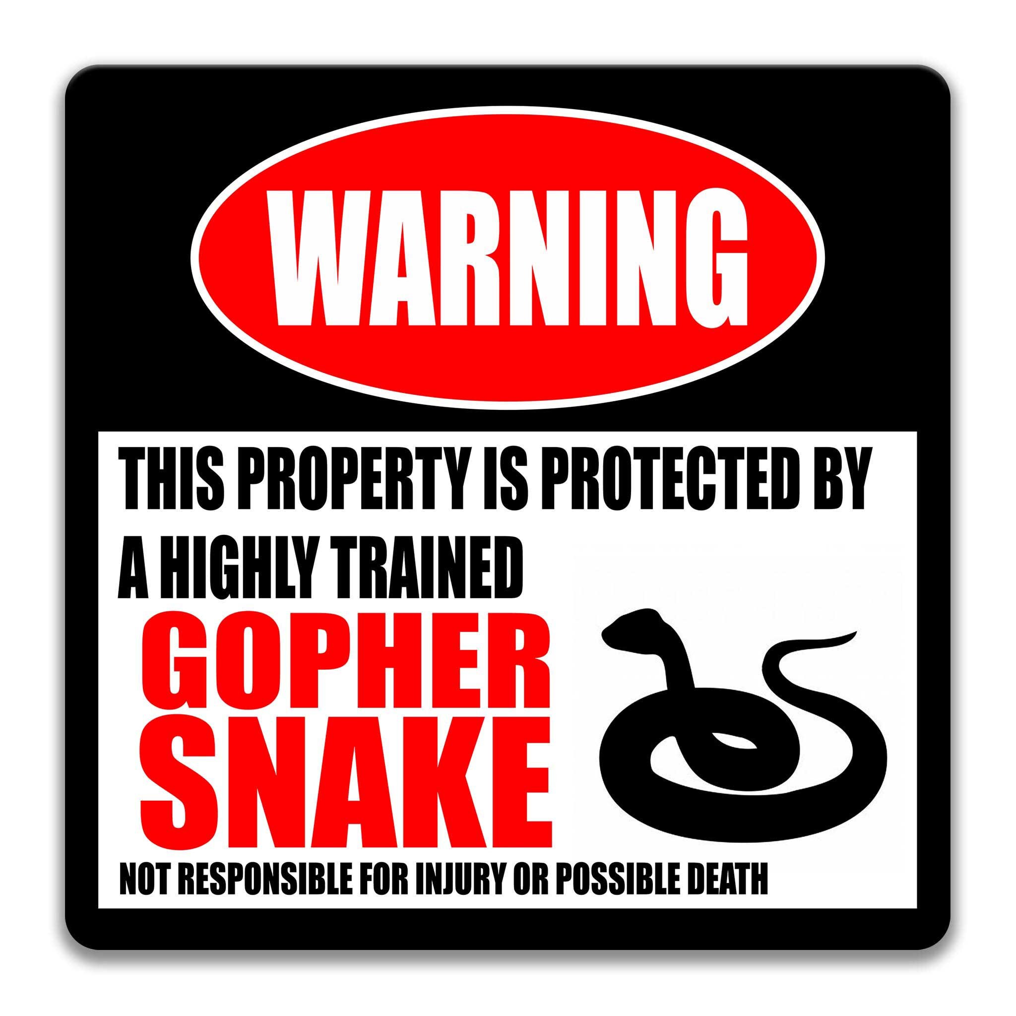 Gopher Snake Warning Sign Gopher Snake Sign Gopher Snake Gift | Etsy