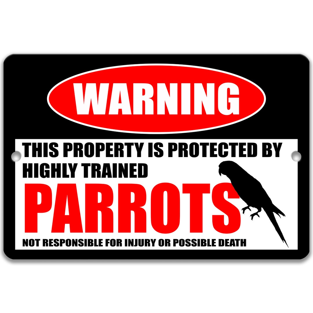 Parrot Sign, Funny Parrot Gift, Cockatoo Decor, Bird Cage Sign, Parrot ...