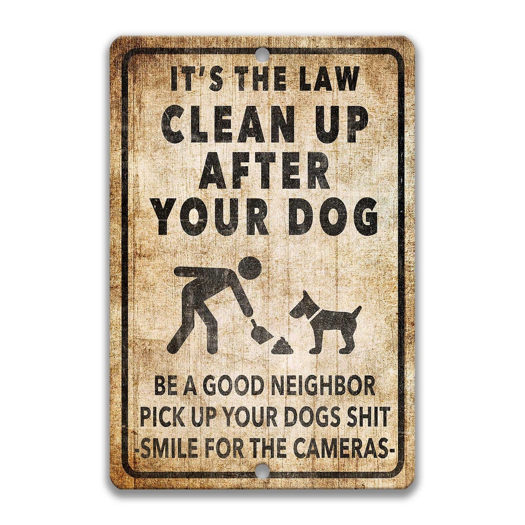 Clean up After Your Dog Sign Funny Dog Sign Dog Decor Dog Lover Gift ...