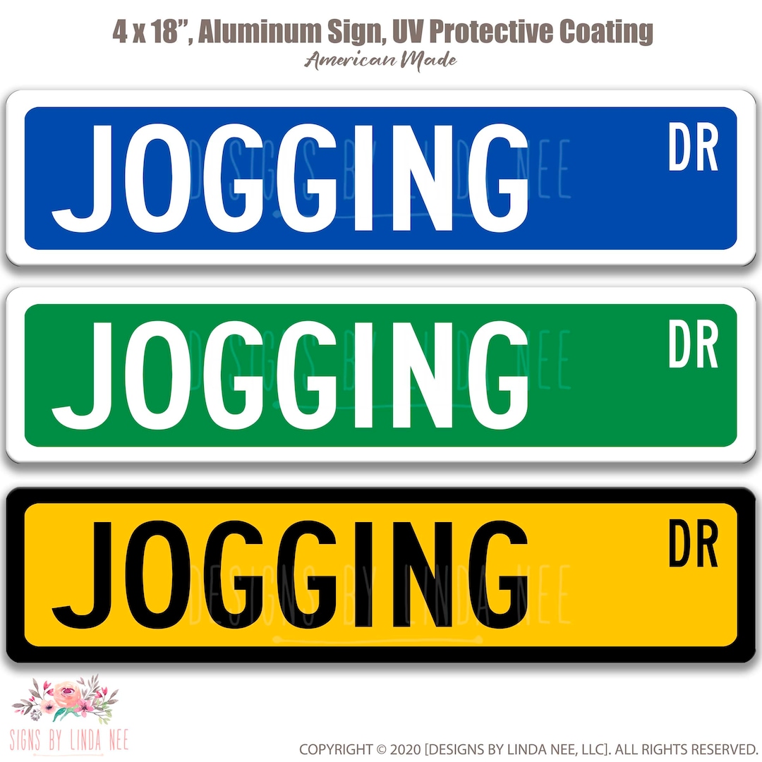 Jogging Sign, Marathon Sign, Jogging Participant, Running Gift, Track ...