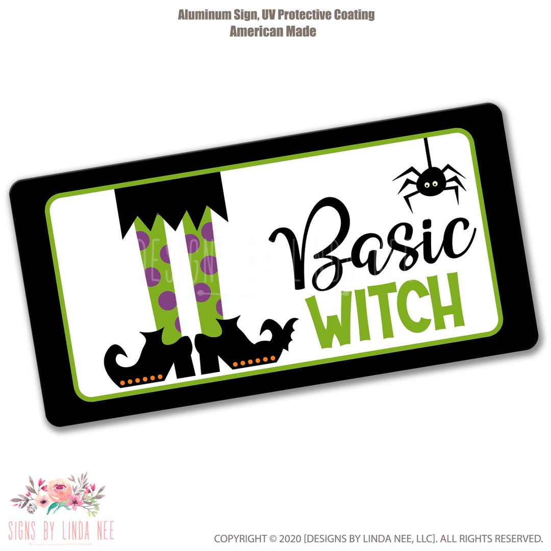 Witch Sign for Wreath, Basic Witch Decor, Witch Wreath Halloween Wreath ...