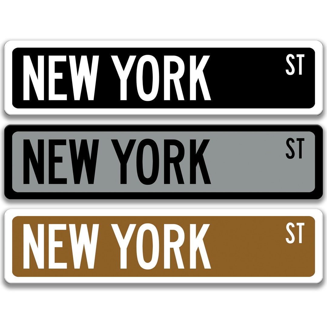 New York Sign, New York, New York Visitor Gift, Custom Street Sign, New ...