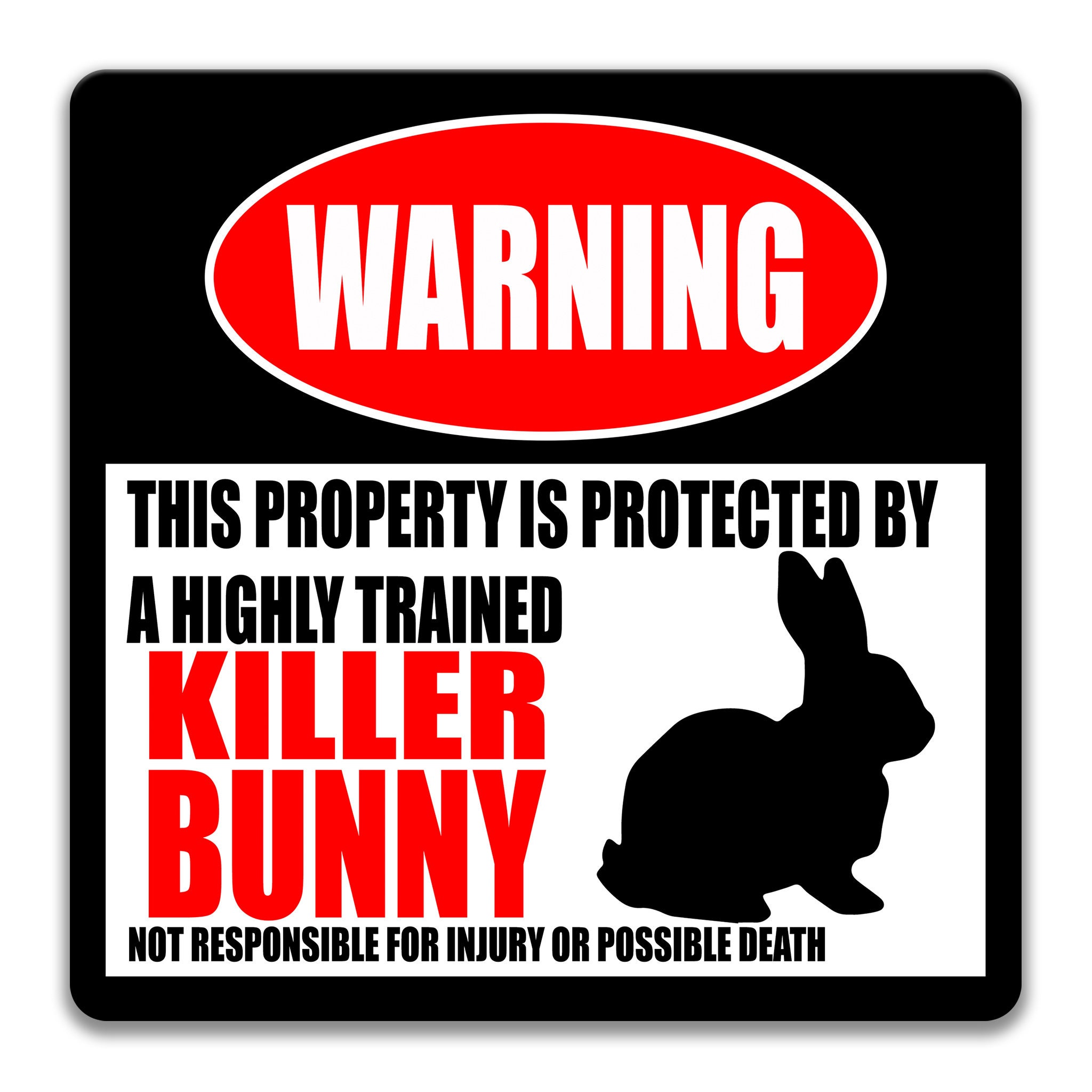 Funny Bunny Sign Killer Bunny Sign Bunny Sign Rabbit Decor - Etsy