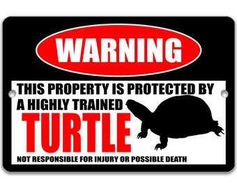 Warning Turtle Sign - Etsy