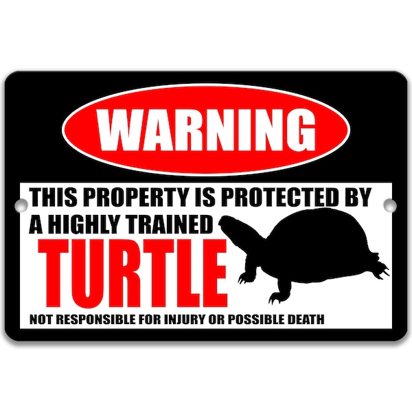 Warning Turtle Sign - Etsy