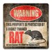 Funny Rat Sign, Protected by Rat Animal Decor Pet Rat Sign Rodent ...