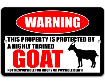 Goat Warning Sign - Etsy