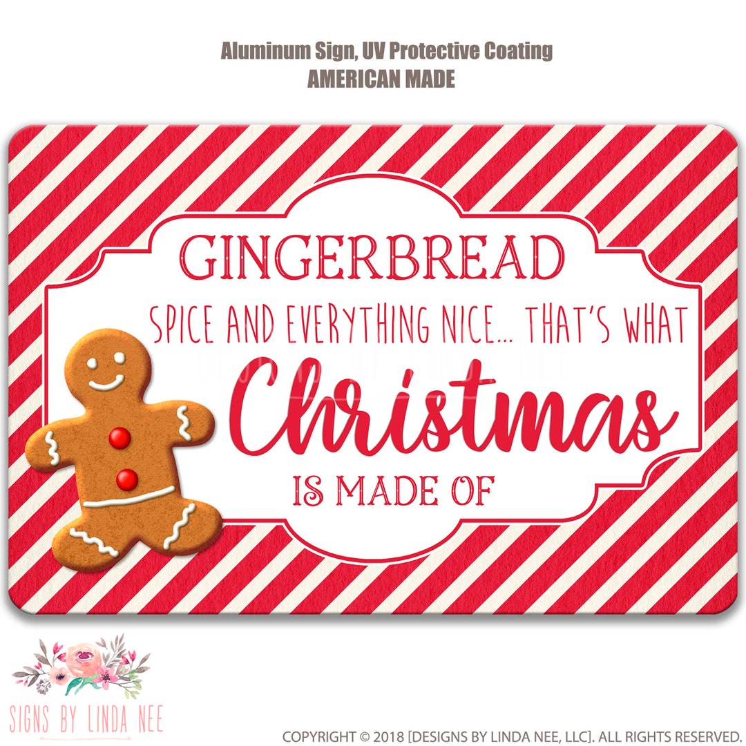 Gingerbread Sign Farmhouse Sign Gingerbread Spice and Everything Nice ...