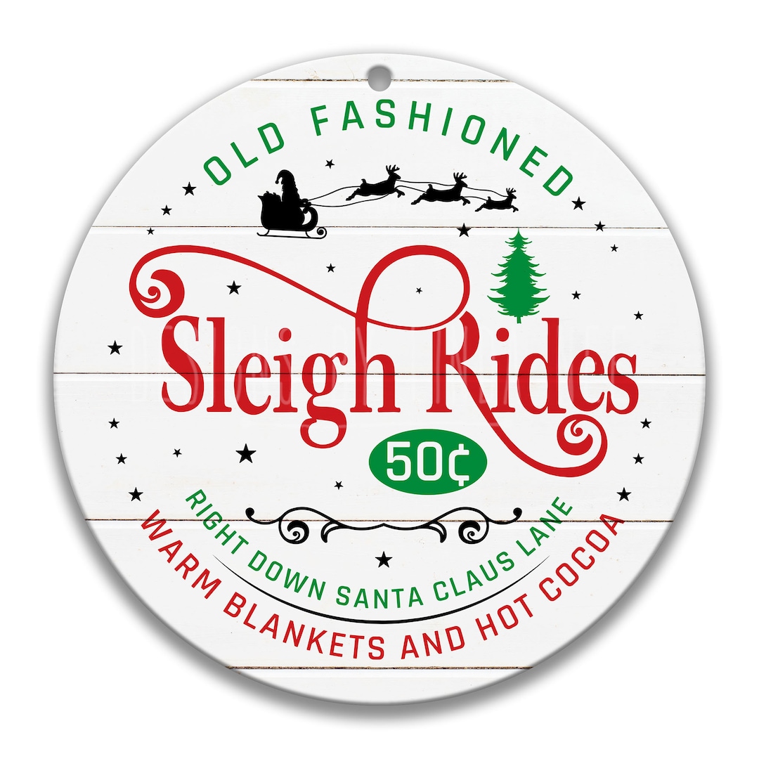 Sleigh Rides Sign, Christmas Wreath Sign, Sleigh Ride Decor, Christmas ...