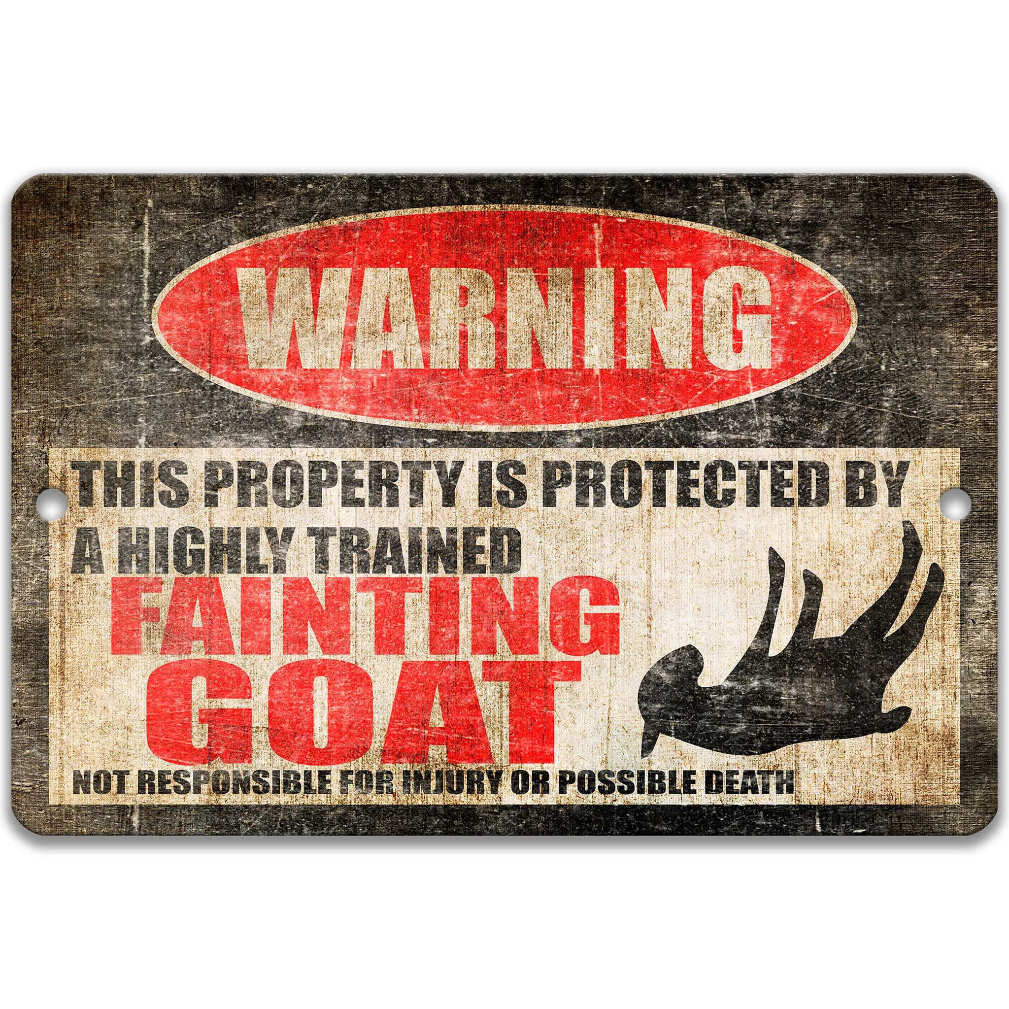 Fainting Goat Warning Sign, Funny Livestock Sign, Barn Decor - Etsy