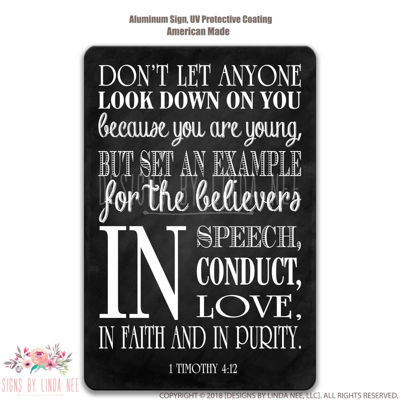 1 Timothy 4 12 - Etsy