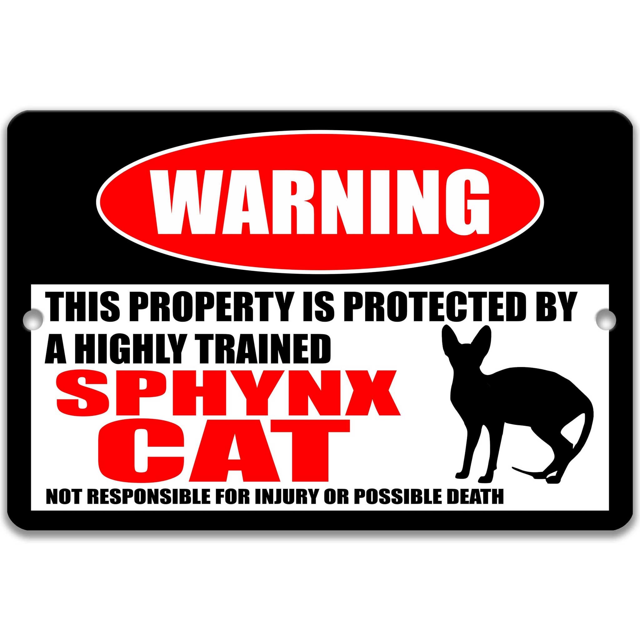 Funny Sphynx Cat Sign Cat Warning Sign Cat Novelty Sign Cat - Etsy