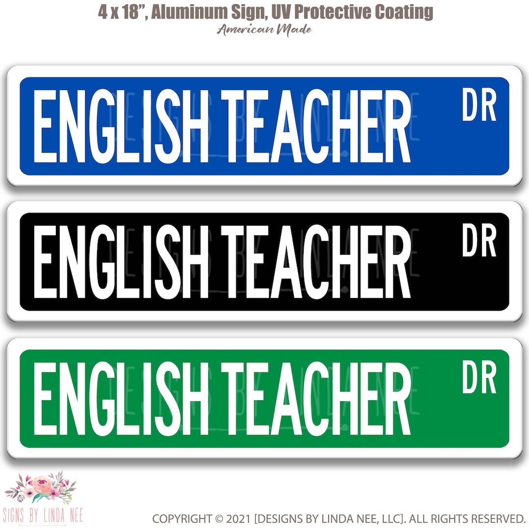 English Teacher Sign, Teacher Appreciation Gift, Teacher Decor, Reading ...