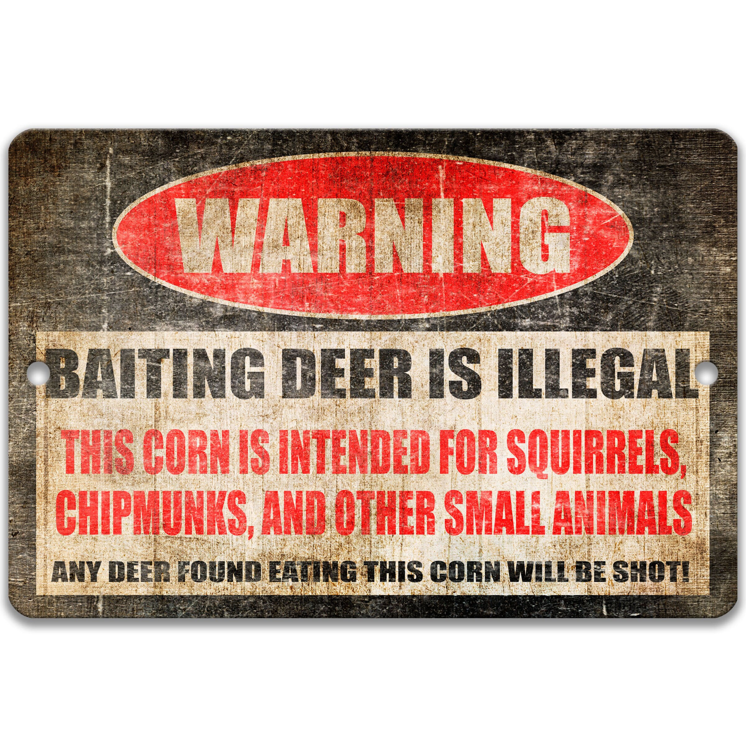 Baiting Deer is Illegal Vintage Metal Tin Sign Deer Sign for - Etsy