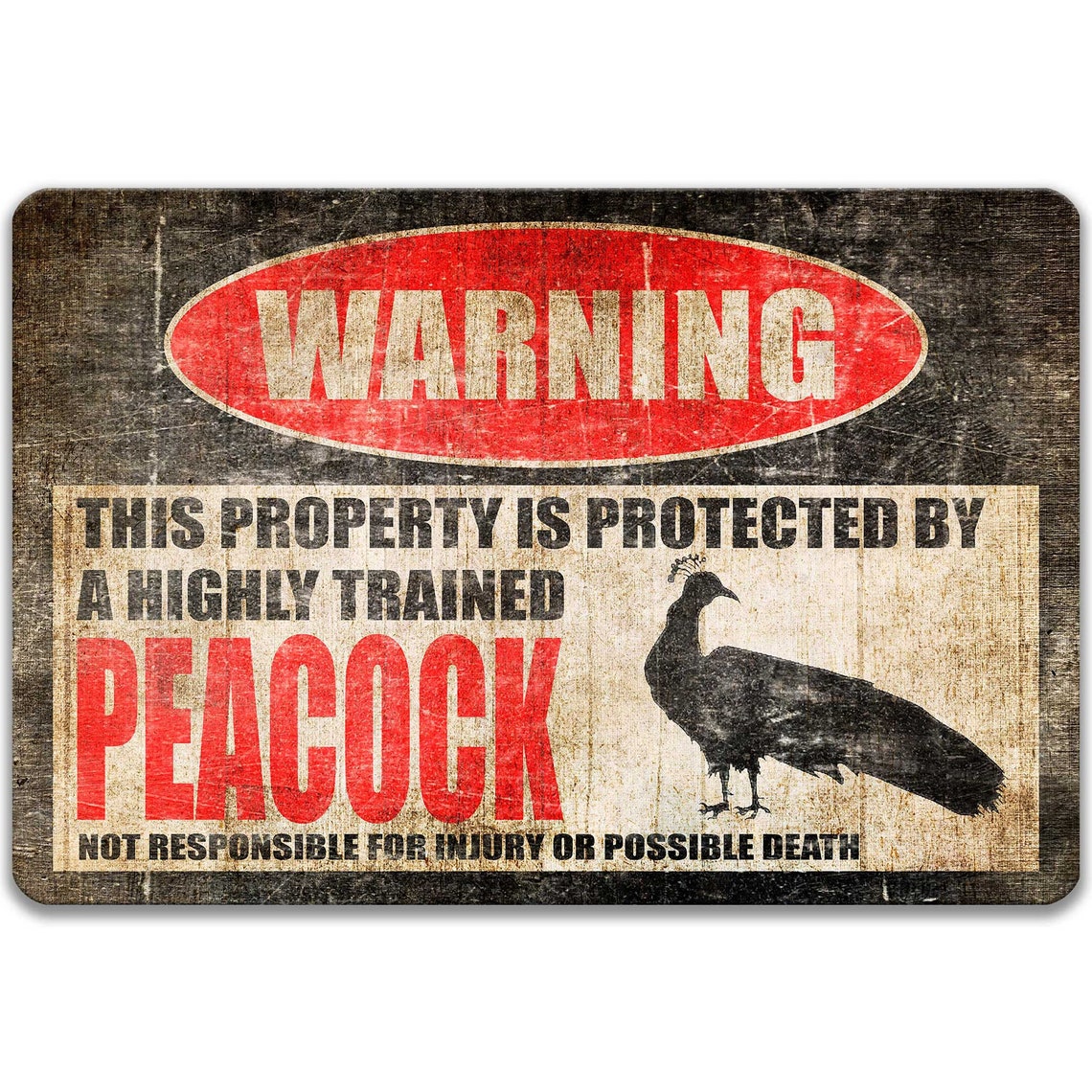 Peacock Sign Funny Peacock Sign Farm Sign Peacock Decor Barn - Etsy