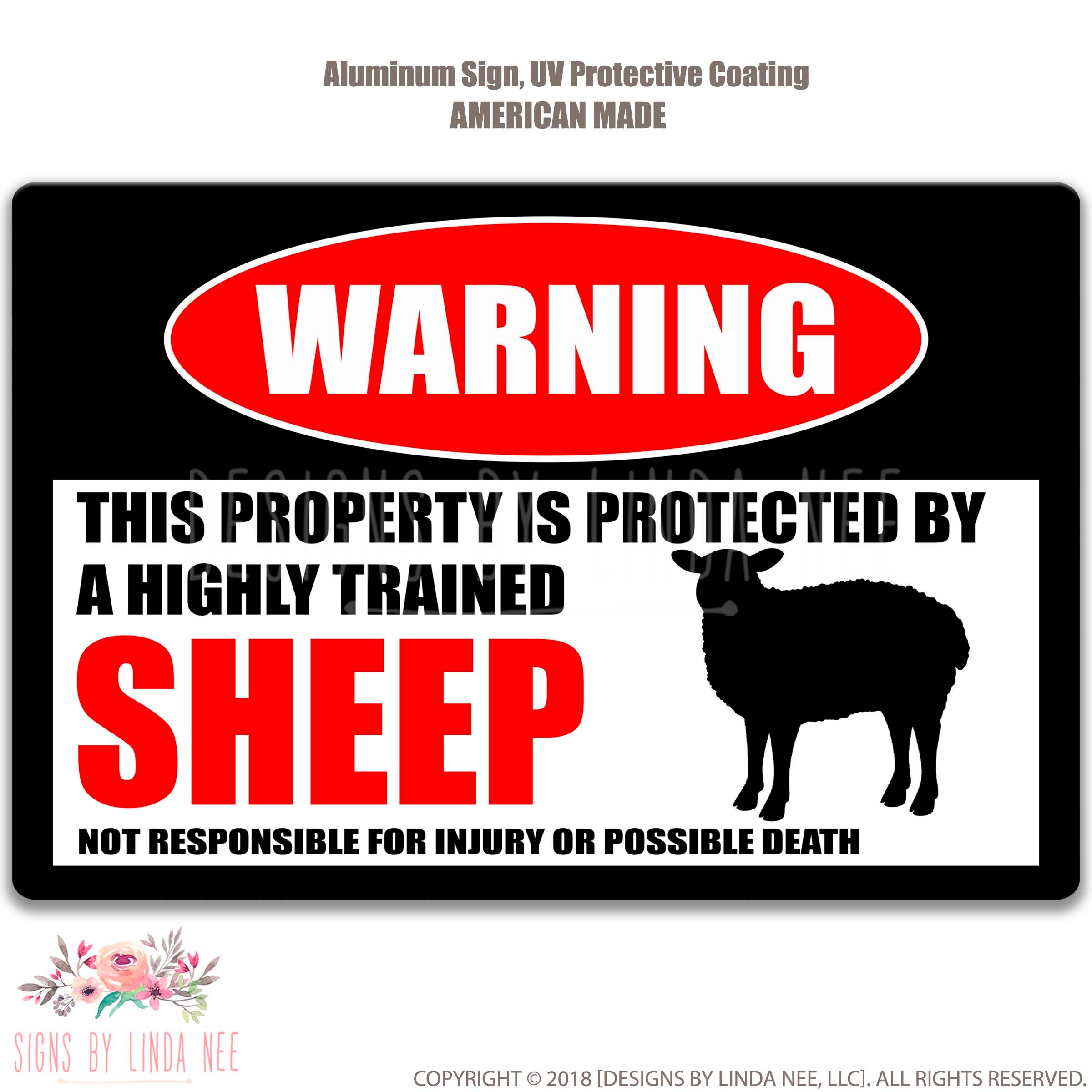 Sheep Sign Funny Sheep Sign Sheep Warning Sign Sheep Decor | Etsy