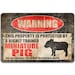 Pig Sign Miniature Pig Warning Sign Funny Pig Sign Pig Barn - Etsy