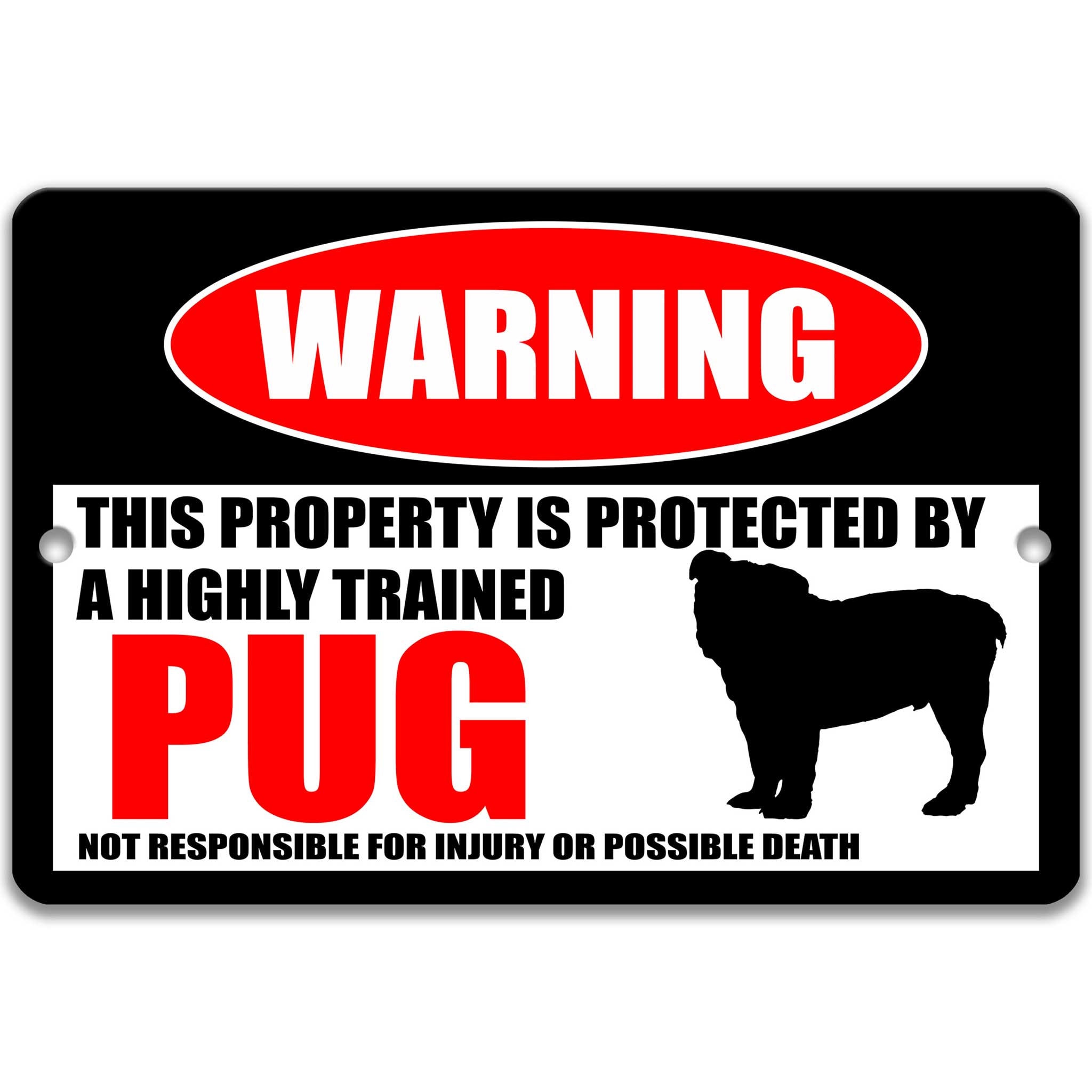 Funny Pug Sign Pug Dog Sign Dog Warning Sign Dog Mom Gift Dog - Etsy