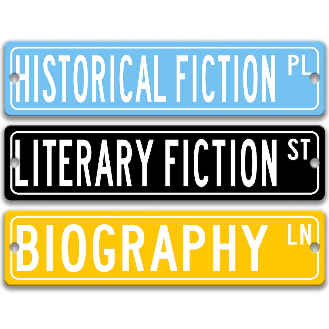 Bookshelf Sign, Library Street Sign, Bookish Decor for Book Nook, Book ...