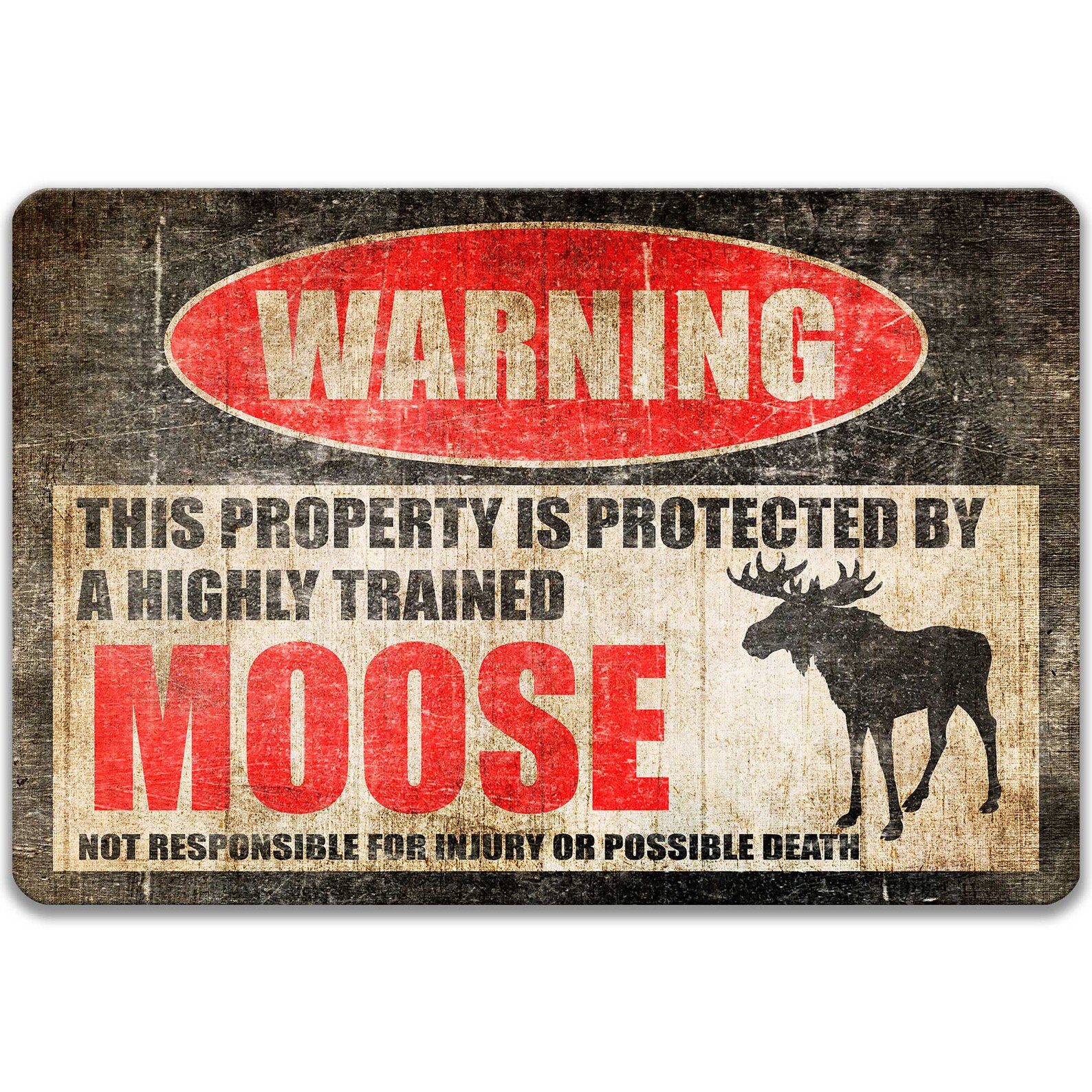 Moose Sign Barn Sign Mule Sign Donkey Warning Sign Funny Metal - Etsy