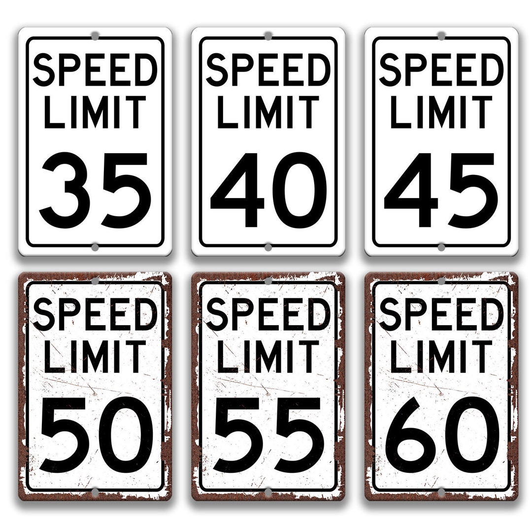 Speed Limit Sign, 55 Speed Limit Sign, Custom Speed Limit Street Sign ...
