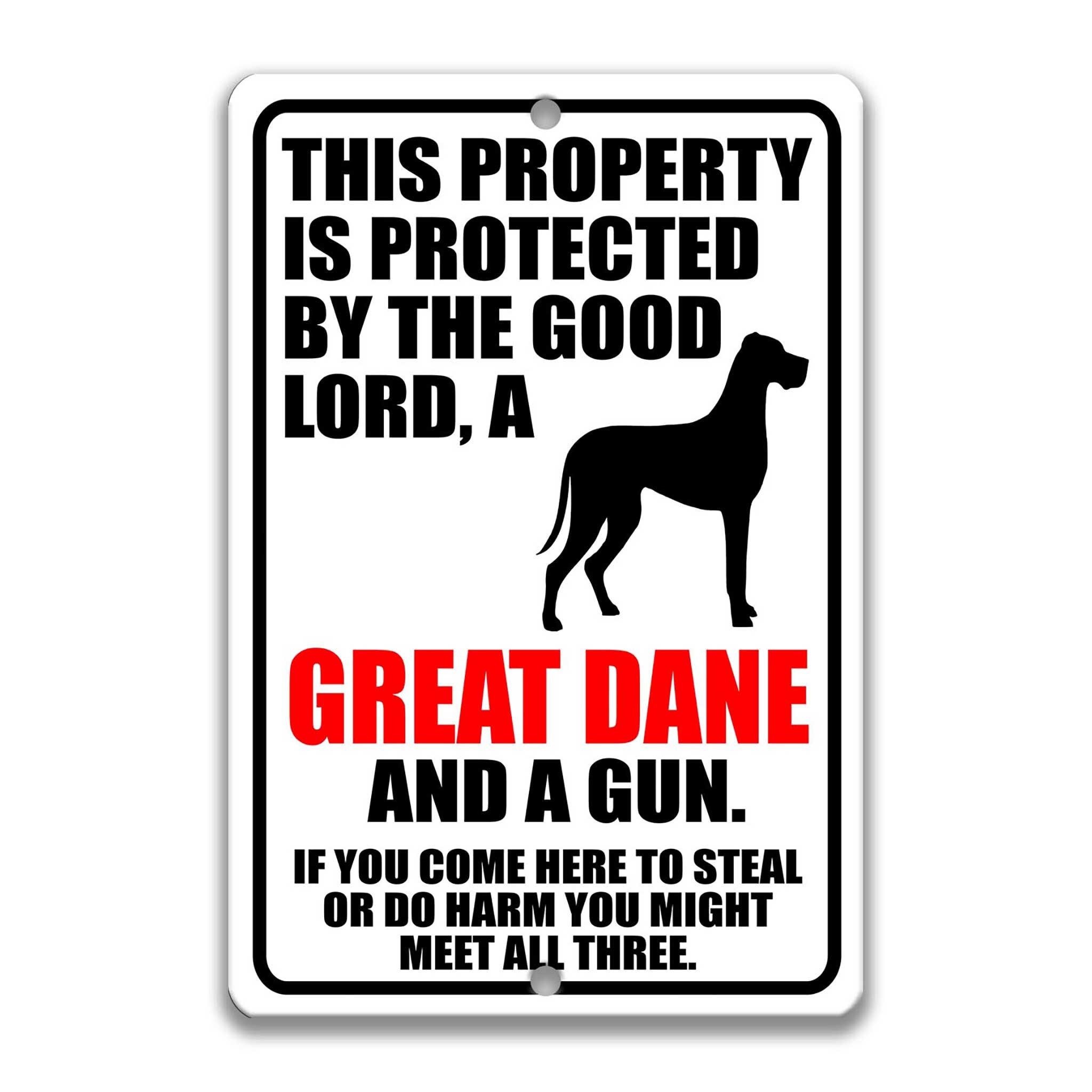 Great Dane Dog Sign Dog Warning Sign Dog Sign Warning Sign - Etsy