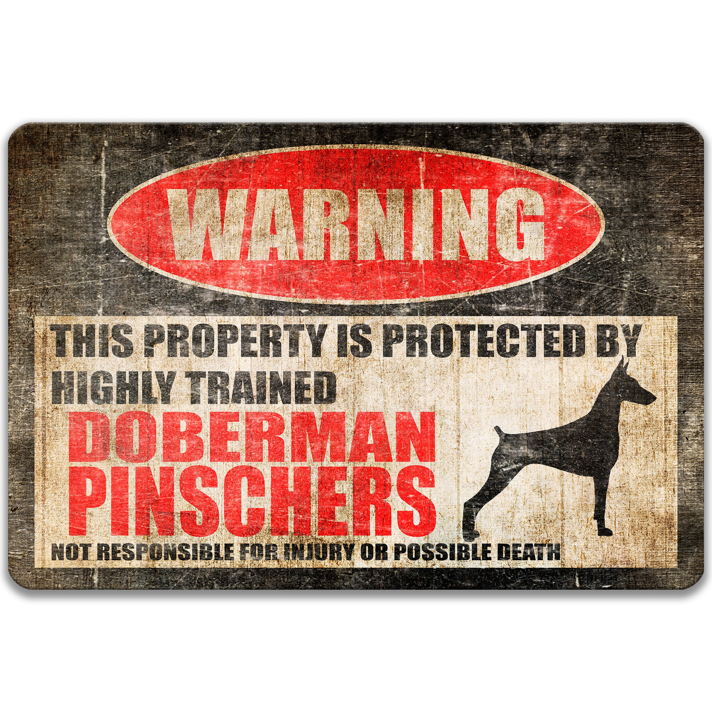 Doberman Pinschers Sign Security Sign No Trespassing Sign Dog - Etsy