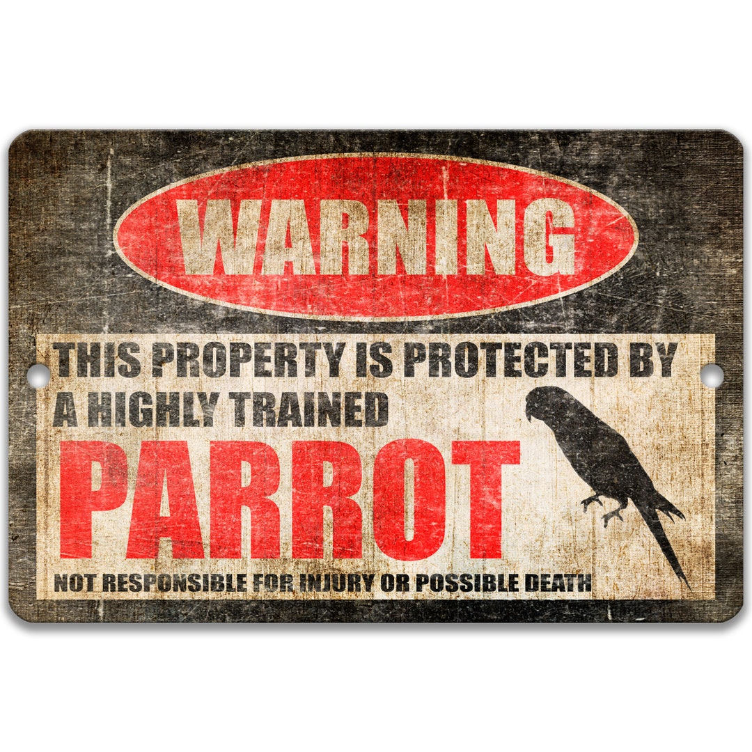 Parrot Sign, Funny Parrot Gift, Cockatoo Decor, Bird Cage Sign, Parrot ...