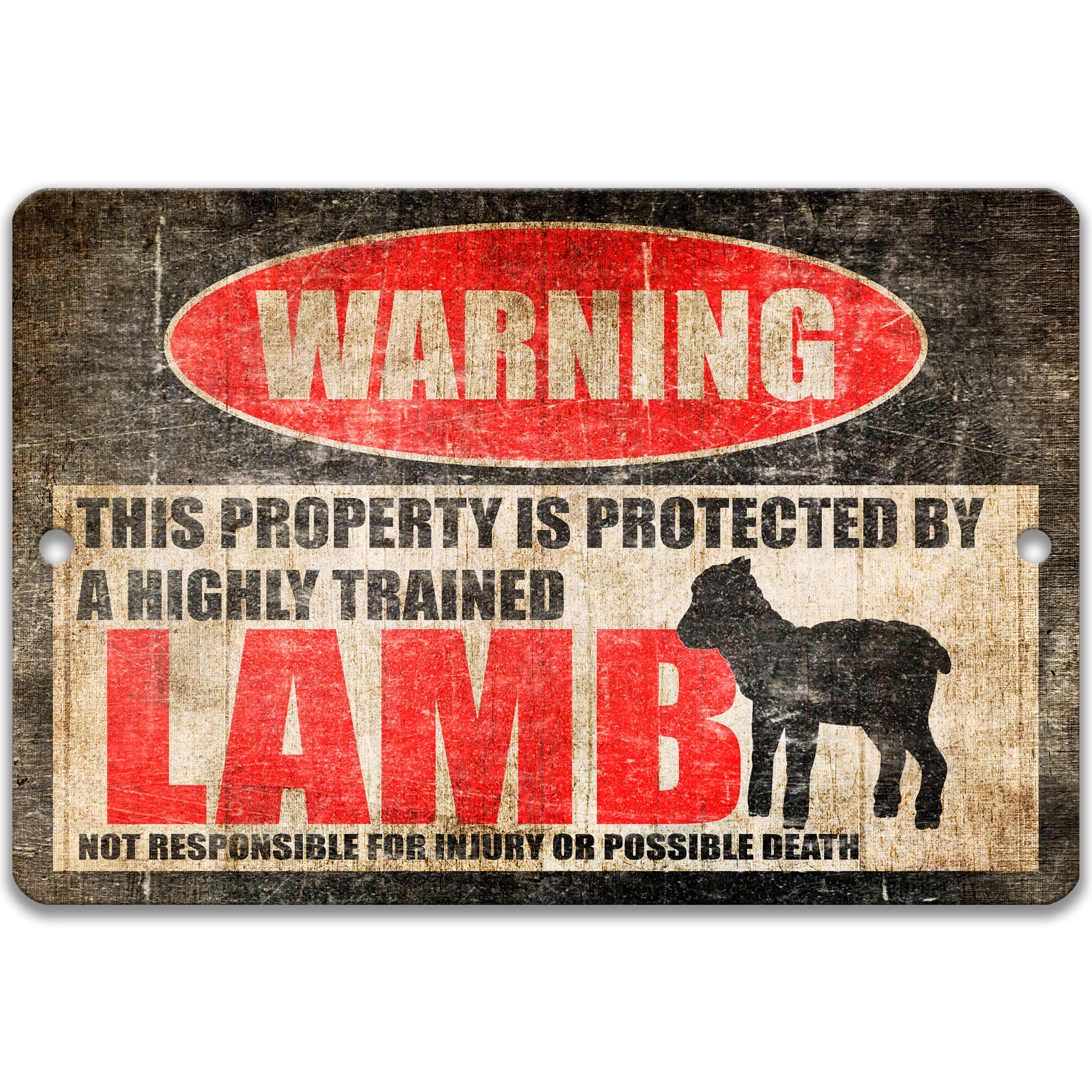 Funny Lamb Warning Sign, Farm Decor, Beware of Lamb Sign, Yearling ...