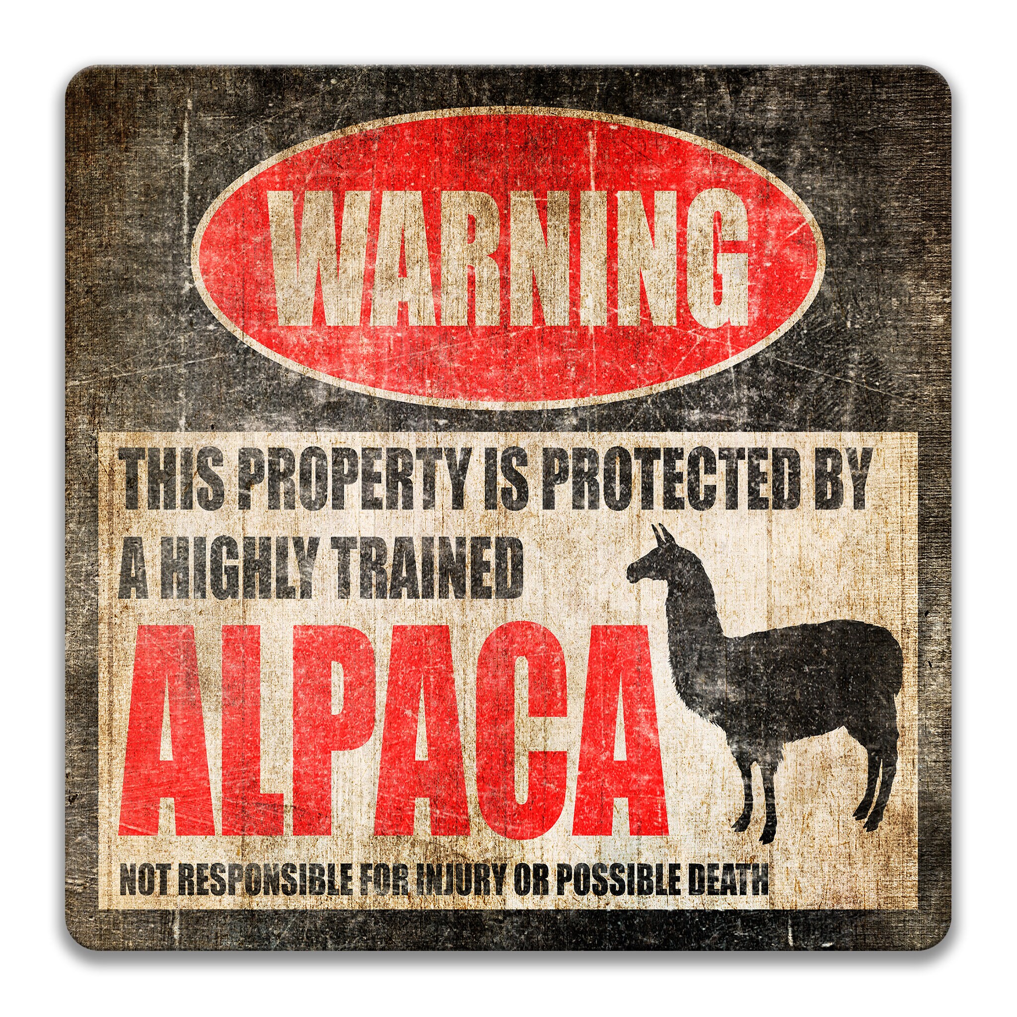 Alpaca Sign Funny Alpaca Sign Alpaca Warning Sign Barn Sign - Etsy