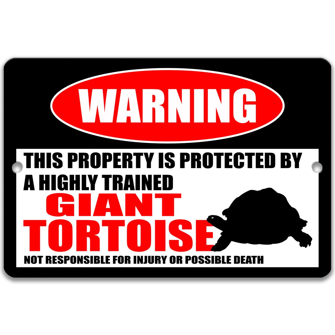 Giant Tortoise Metal Sign, Giant Tortoise Warning, Galápagos Islands ...
