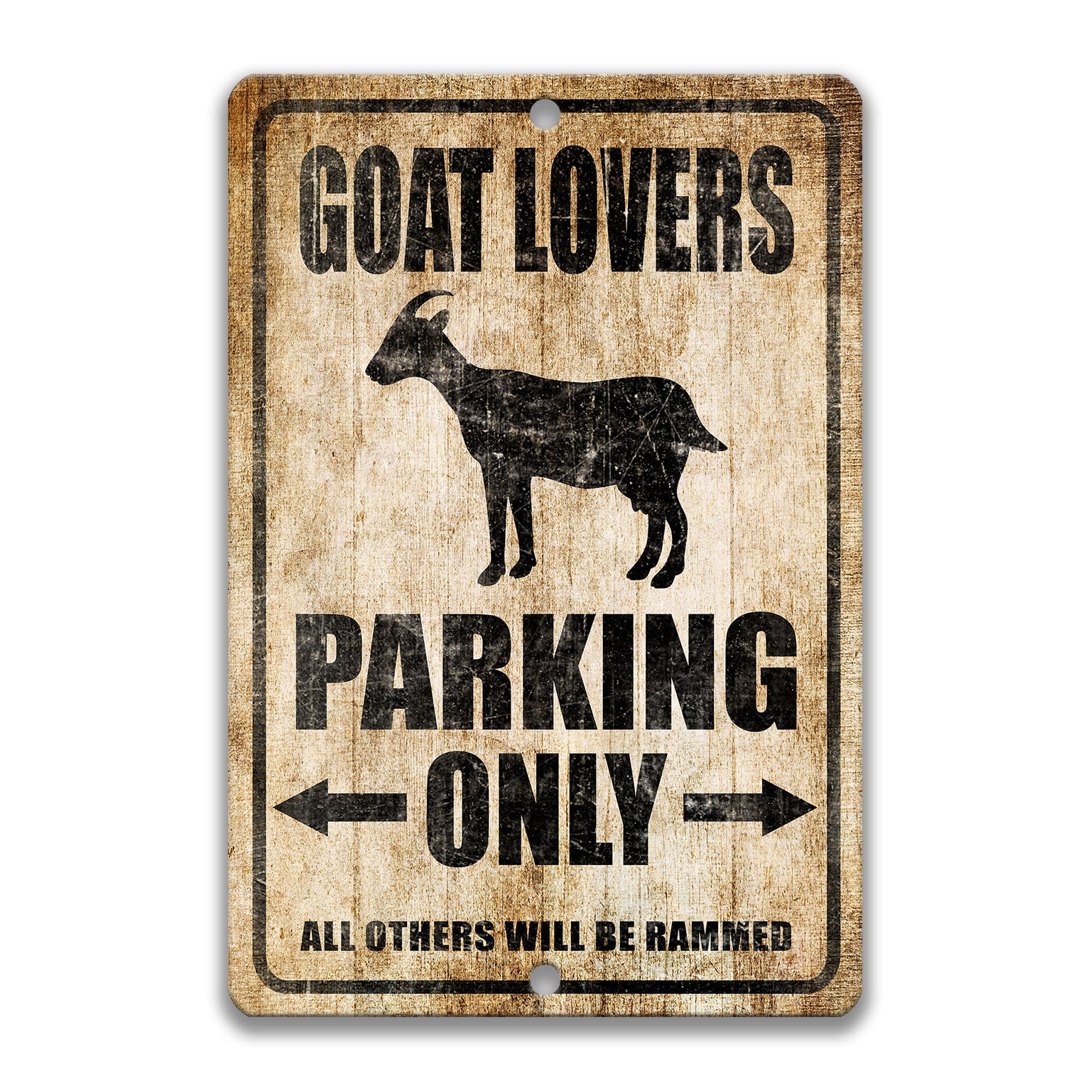 Goat Lovers Parking Sign Funny Goat Gift Farm Animal Decor | Etsy