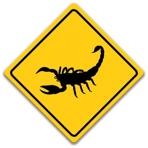 Funny Scorpion Sign, Scorpion Crossing Sign, Vivarium Sign, Funny ...