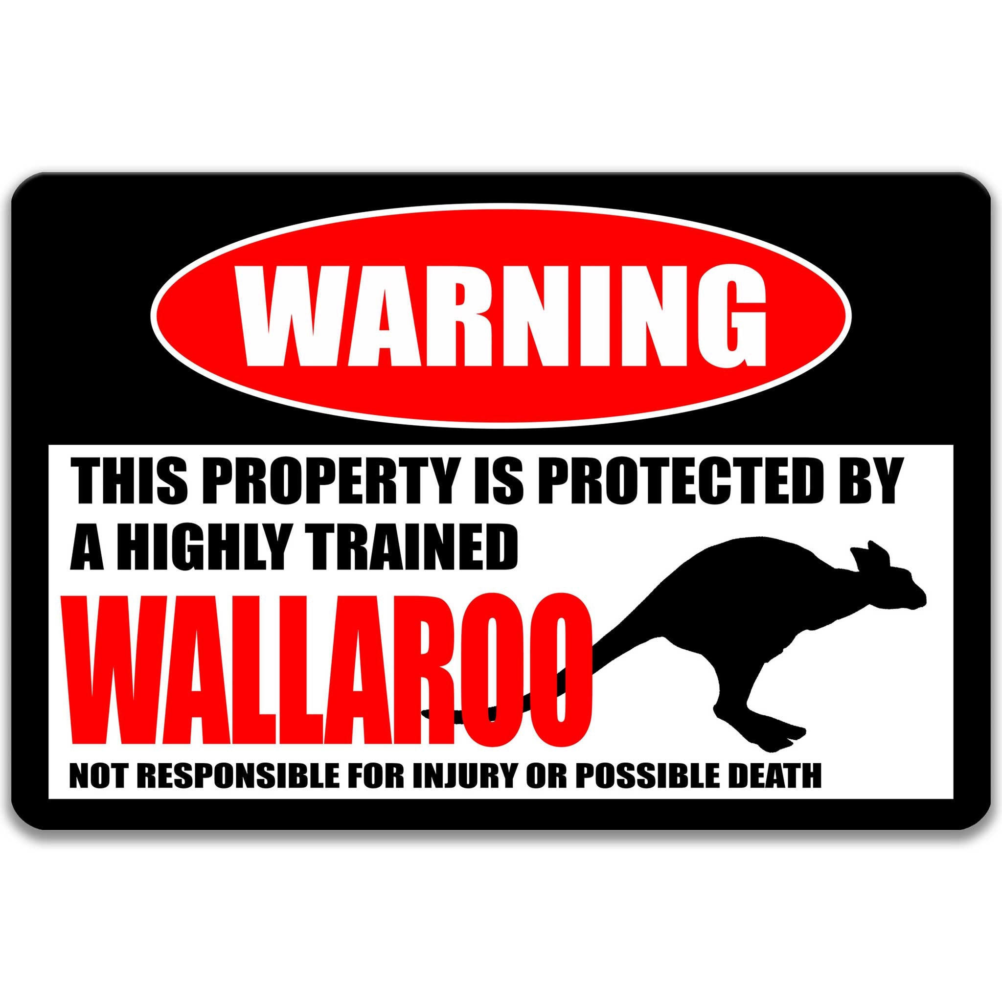 Funny Wallaroo Sign Kangaroo Sign Wallaroo Warning Sign Animal - Etsy