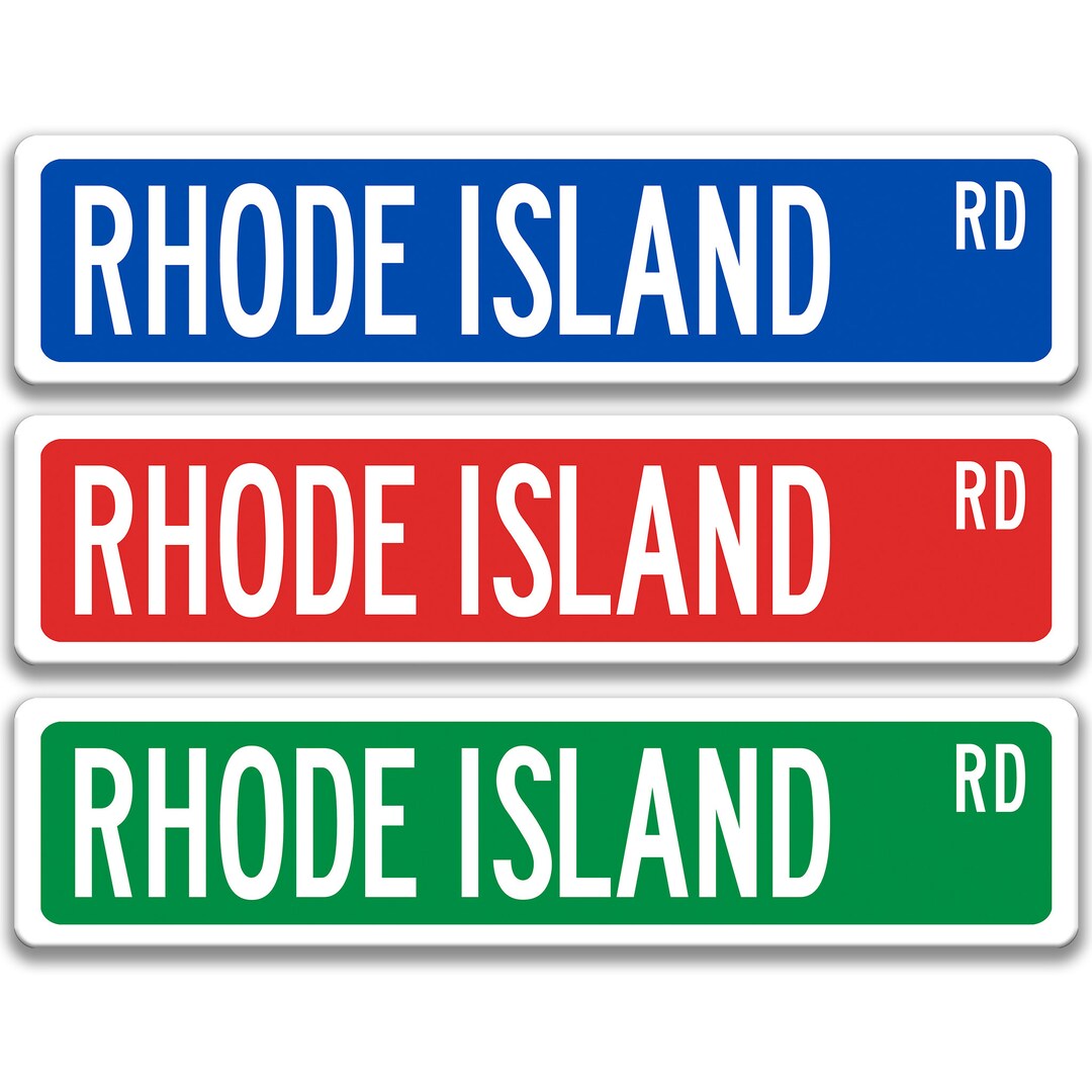 Rhode Island, Rhode Island Visitor Gift, Custom Street Sign, Rhode ...