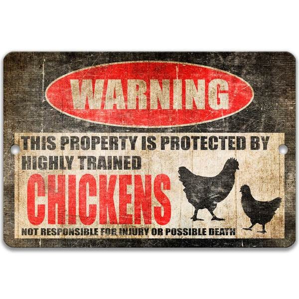 Funny Chicken Sign - Etsy