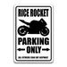 Rice Rocket Parking Only Sign, Rice Rocket Sign, Rice Rocket Lover Gift ...