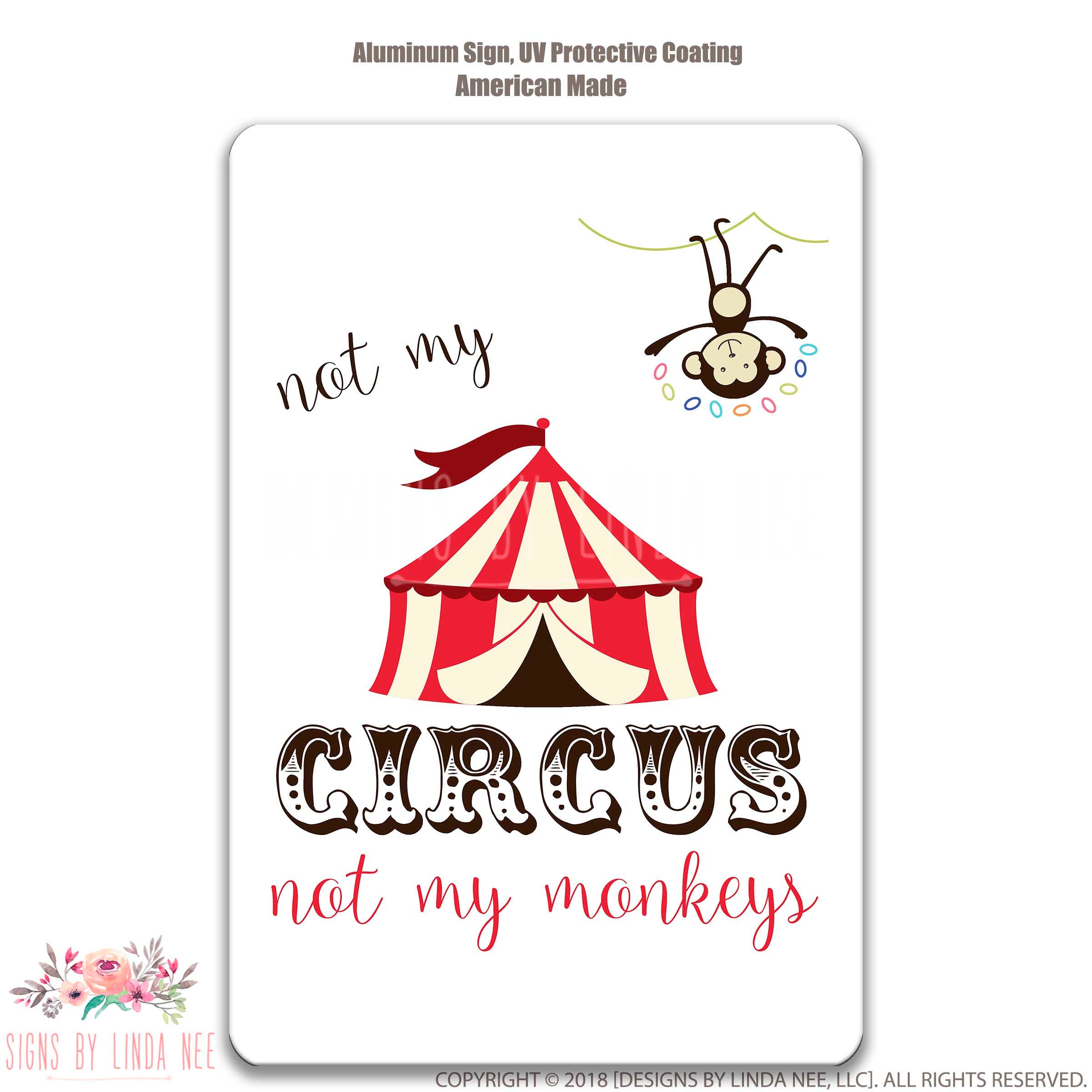 Not My Circus Not My Monkeys Sign Polish Proverb Funny | Etsy