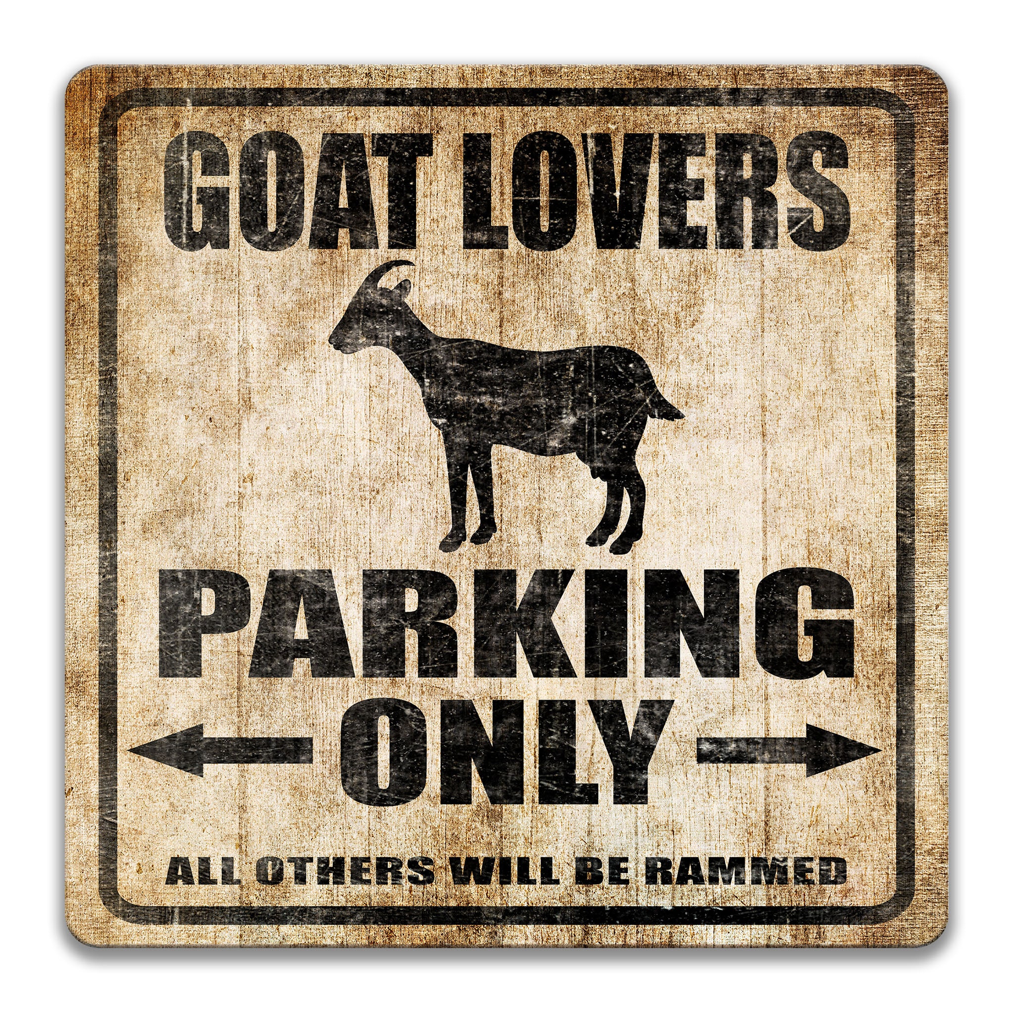 Goat Lovers Parking Sign Funny Goat Gift Farm Animal Decor | Etsy