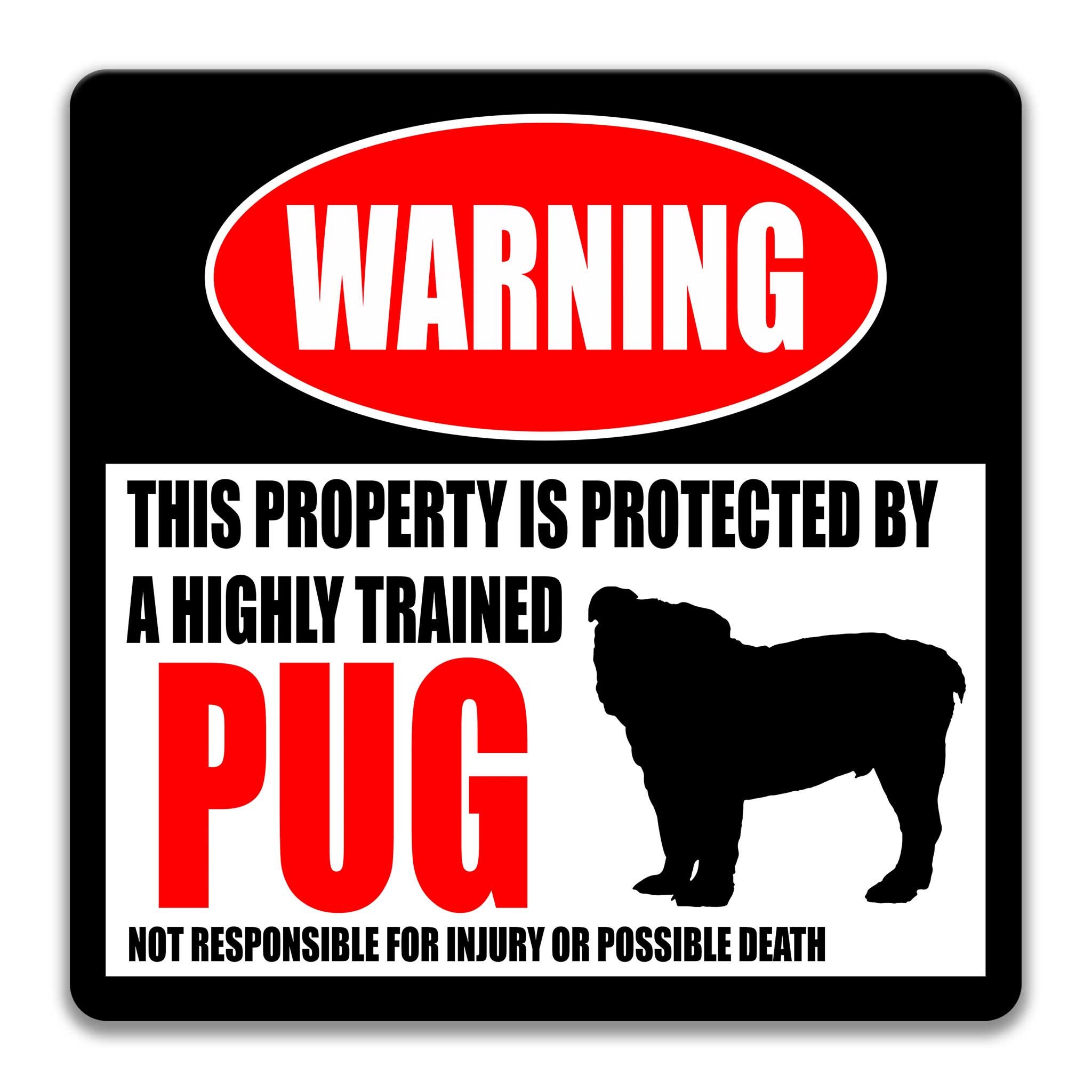 Funny Pug Sign Pug Dog Sign Dog Warning Sign Dog Mom Gift Dog - Etsy